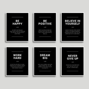 Office Wall Art Set Home Office Wall Decor Motivational Quotes Office ...