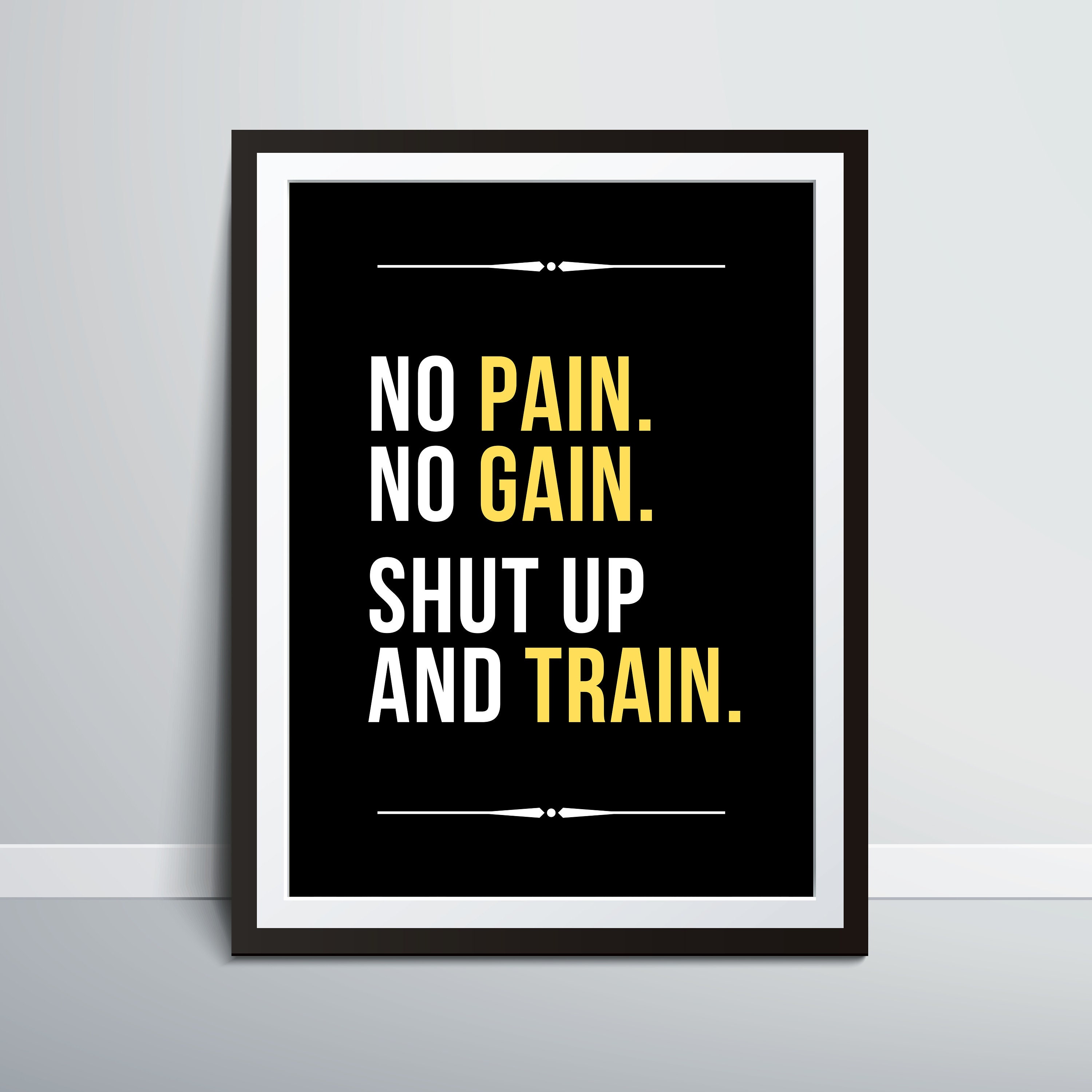 Gym Motivation Wall Art Set of 6 Prints Home Gym Wall Decor Gym ...