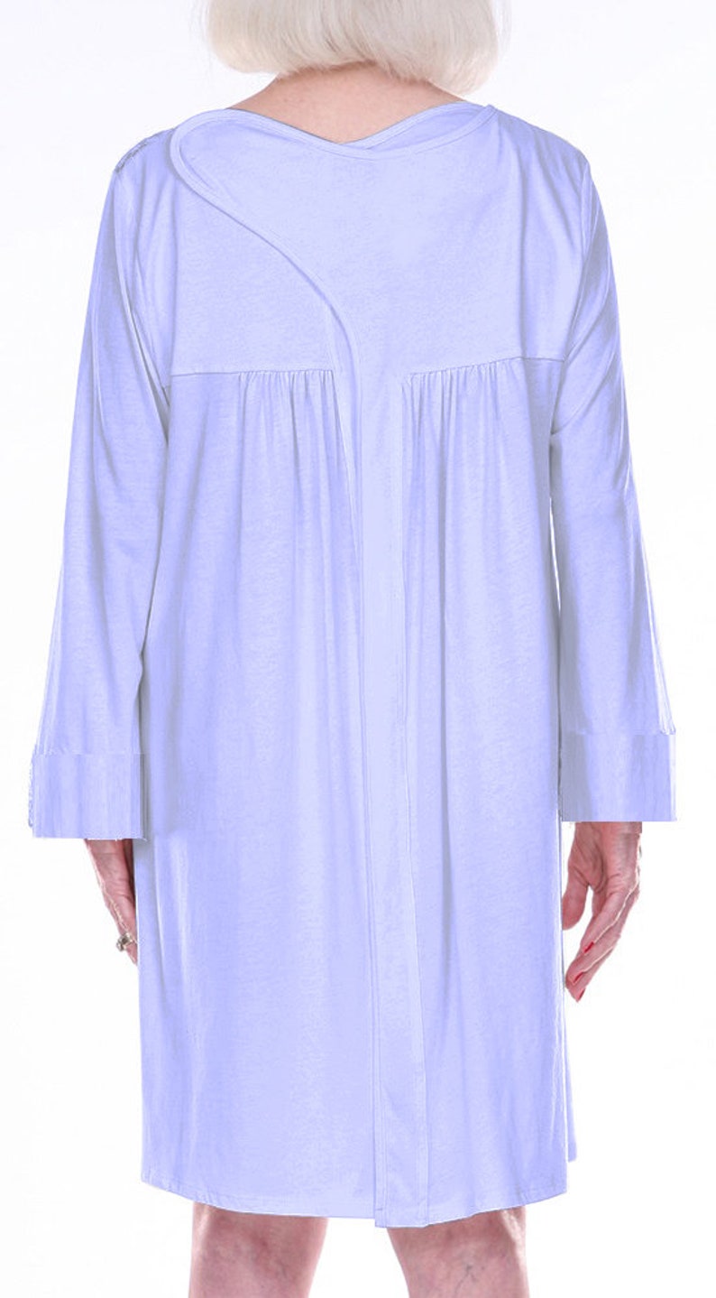 Home Care Line Open Back Nightgown for Women With Lace Womens Cotton ...