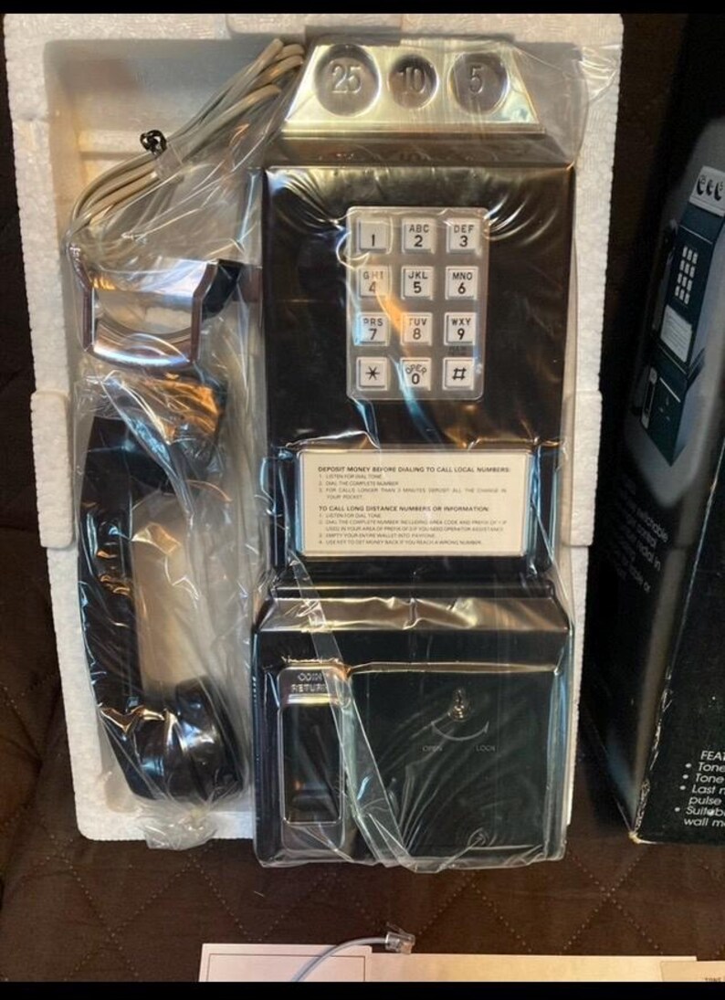 Pay Phone Style Wall Phone WITH Coin Bank and Keys - Etsy