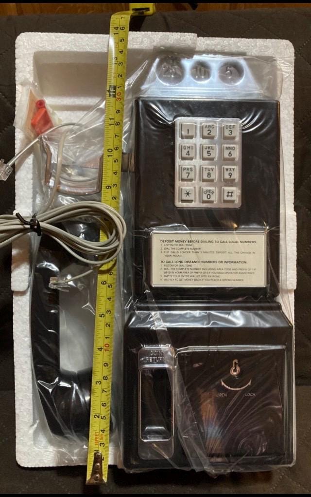 Pay Phone Style Wall Phone WITH Coin Bank and Keys - Etsy