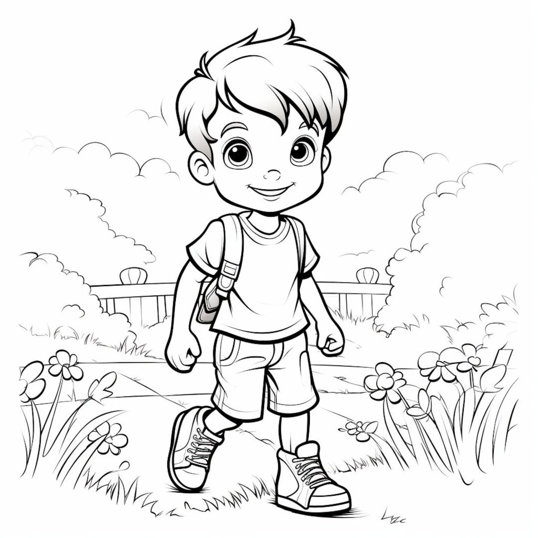 Kids Coloring Sheet - Etsy