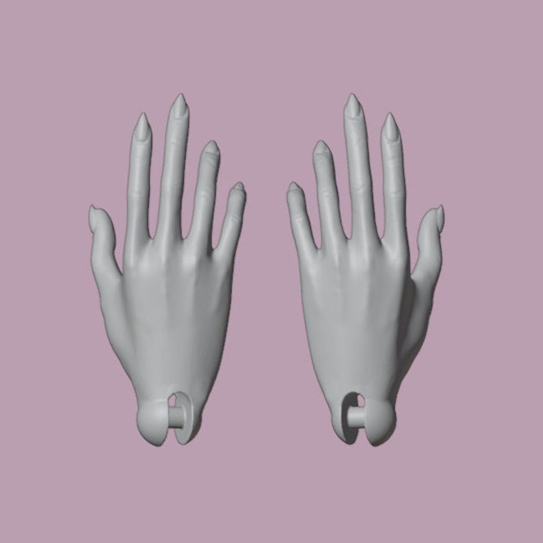 Digital BJD Hand *relaxed* Thin - Etsy