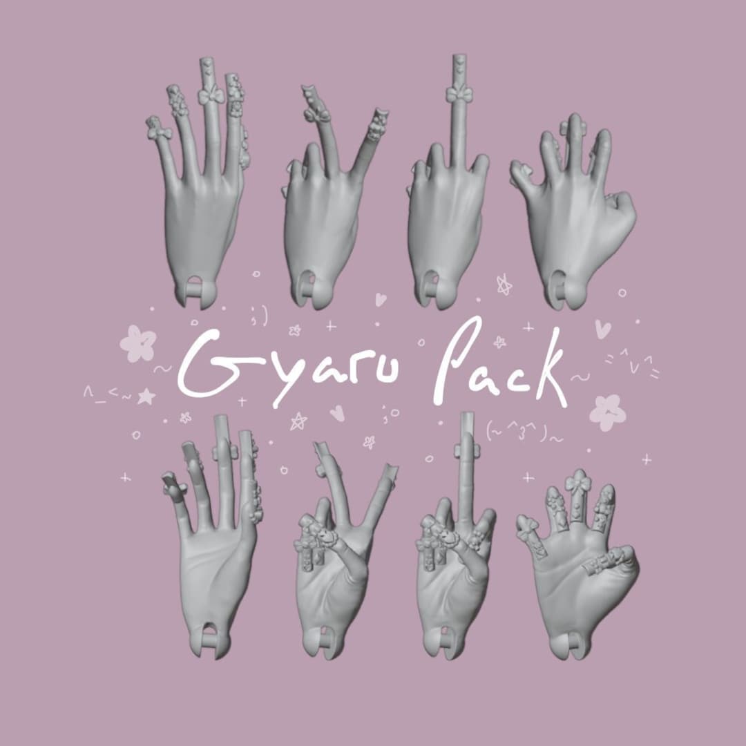 Digital BJD Hand Pack *gyaru* Thin - Etsy