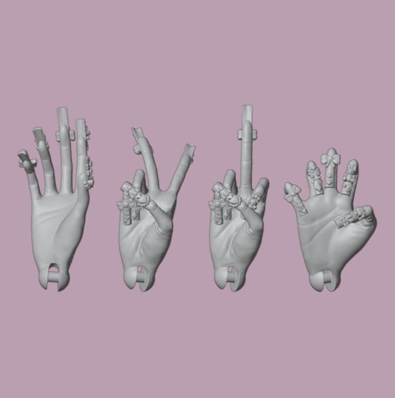 Digital BJD Hand Pack *gyaru* Thin - Etsy