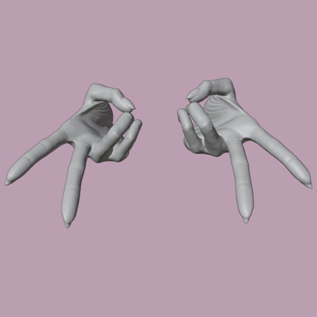 Digital BJD Hand *peace Sign* Thin - Etsy