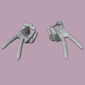 Digital BJD Hand *peace Sign* Thin - Etsy