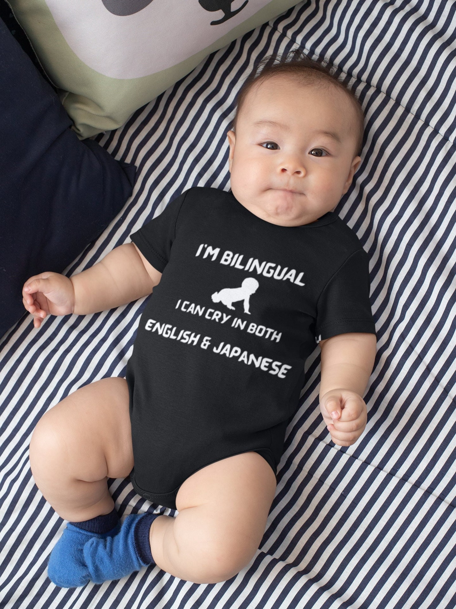 Cute Bilingual Clothes Japan, I Can Cry in English and Japanese, Baby ...