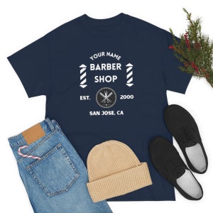 Personalized Barber Shirt, Custom Barbershop Name Shirt, Hairdresser T ...