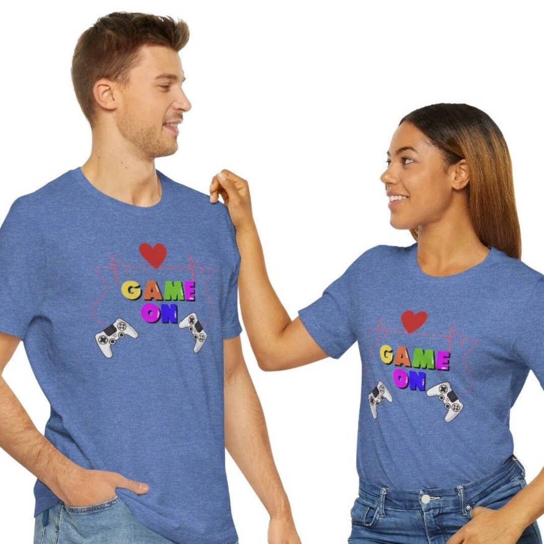 Cute Couple Shirt, Gamer Heart Remote Controls, Valentine's Day Shirt ...