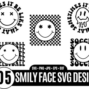 05 Smiley Face Svg Bundle, Vector Smiley SVG, Sun Smiley Face Svg ...