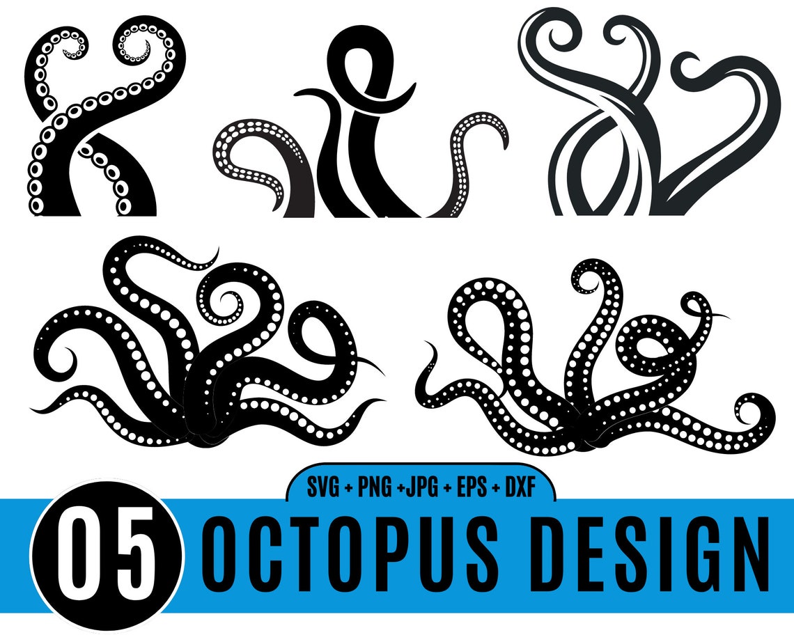 5OCTOPUS SVG BUNDLE Kraken SVG Octopus Legs Svg Tentacle - Etsy