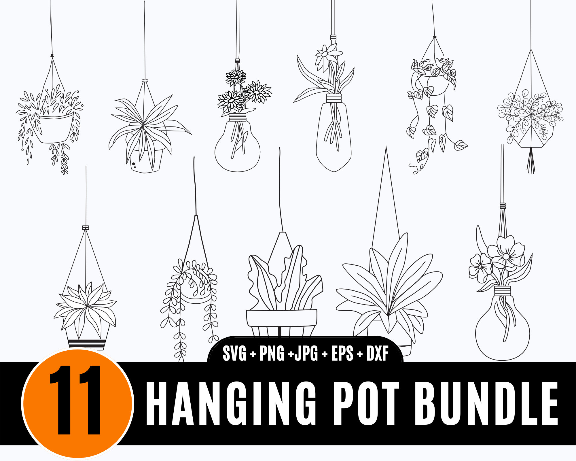 Hanging Plants Svg Bundle Potted Plant House Plant Svg - Etsy