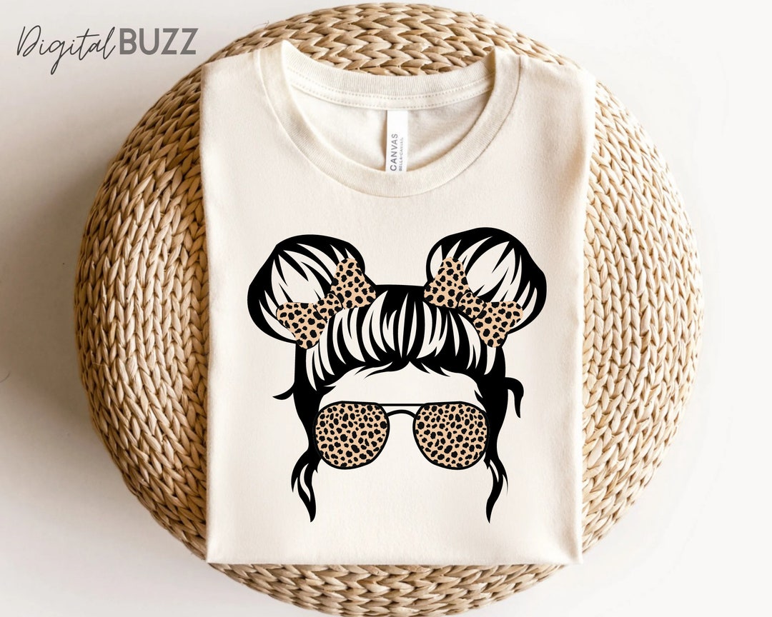 Messy Bun With Glasses Svg Messy Hair Svg Messy Bun Svg Bundle Messy