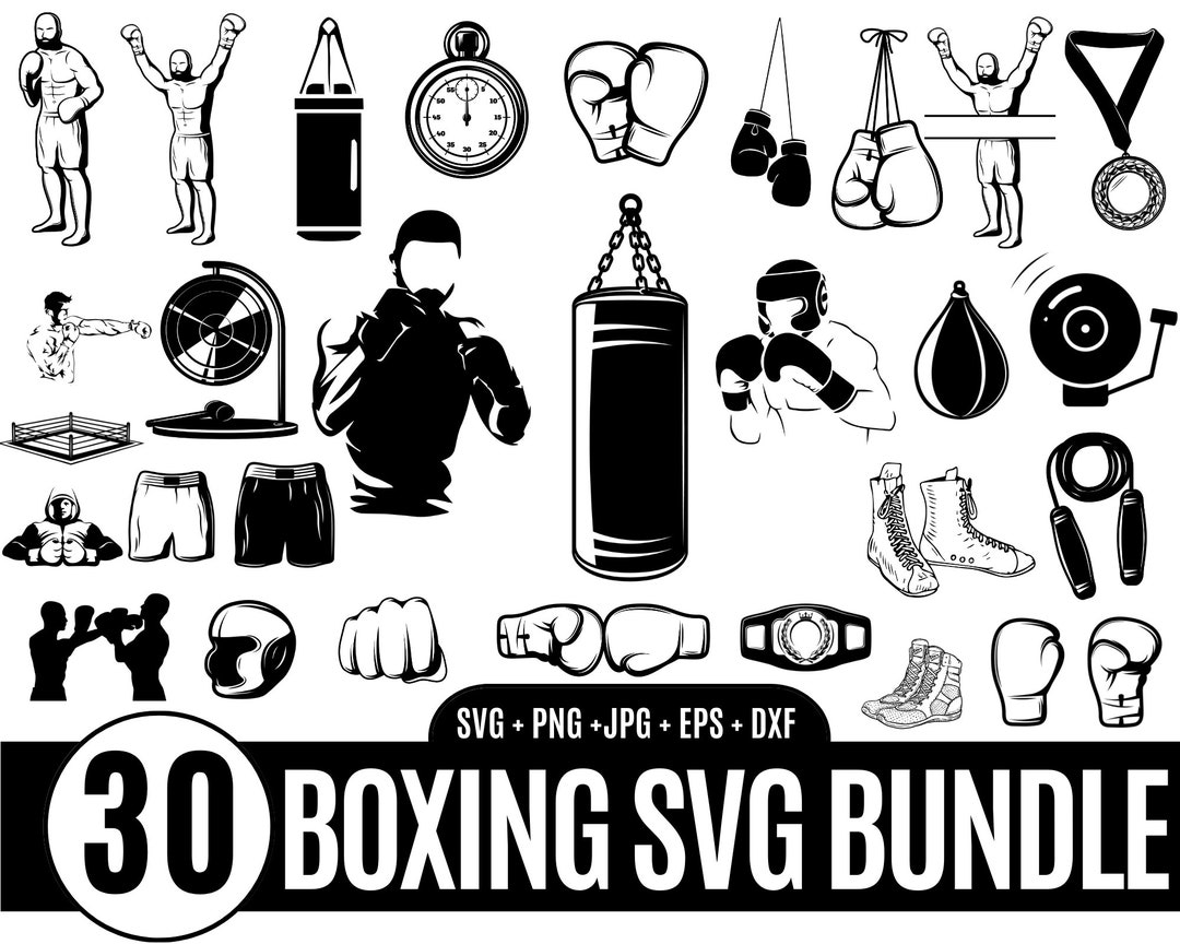 30 Boxing Svg Bundle, Boxing Gloves Svg, Boxing Cut File, Boxing ...