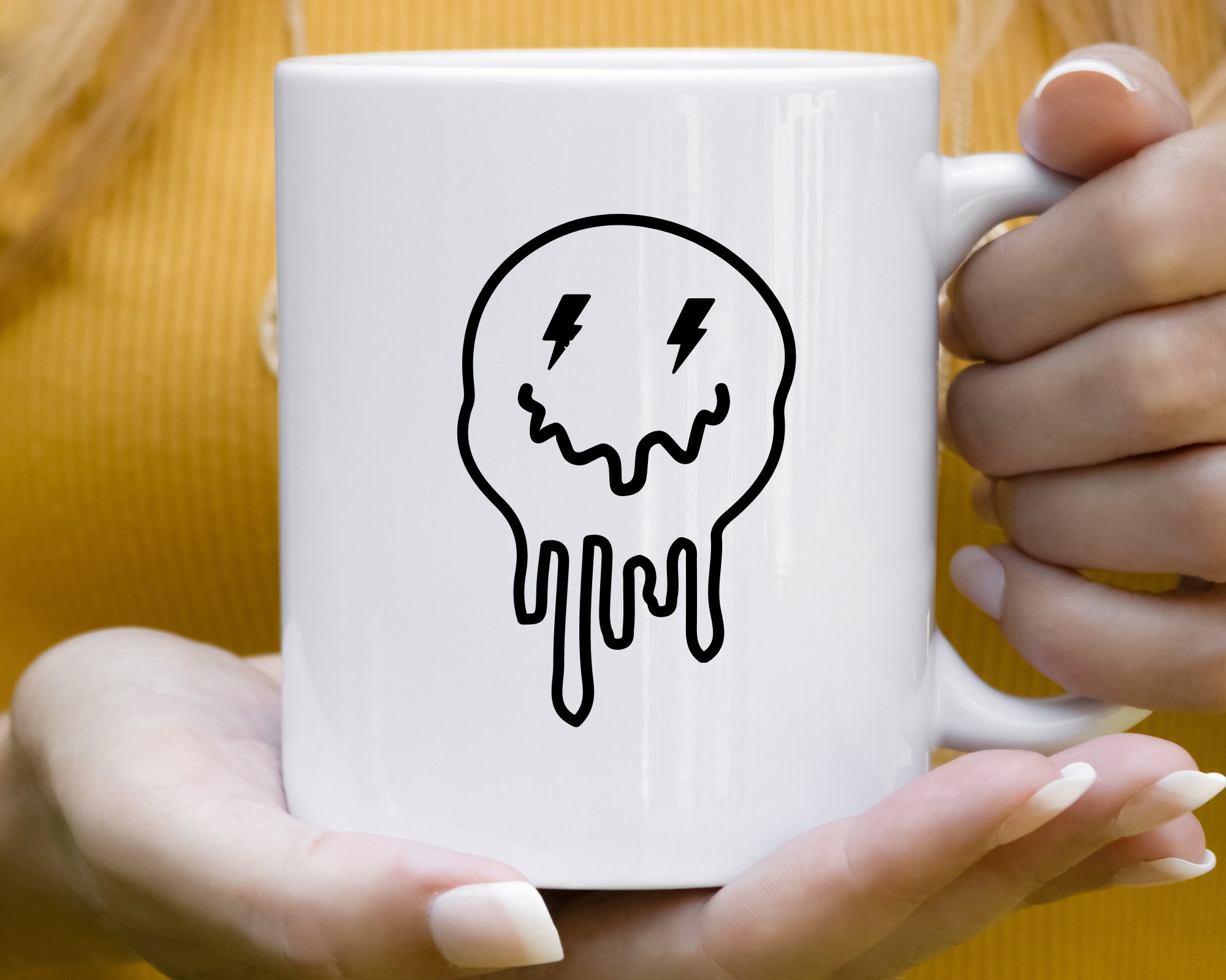 Drippy face svg melting smiley face svg Smiley Face Svg cow - Etsy México