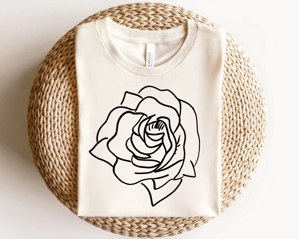 Rose Svg Rose Svg Cut File Rose Clipart Rose Silhouette - Etsy