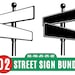 2 Street Sign Svg, Street Sign Cut File, Customizable Street Sign ...