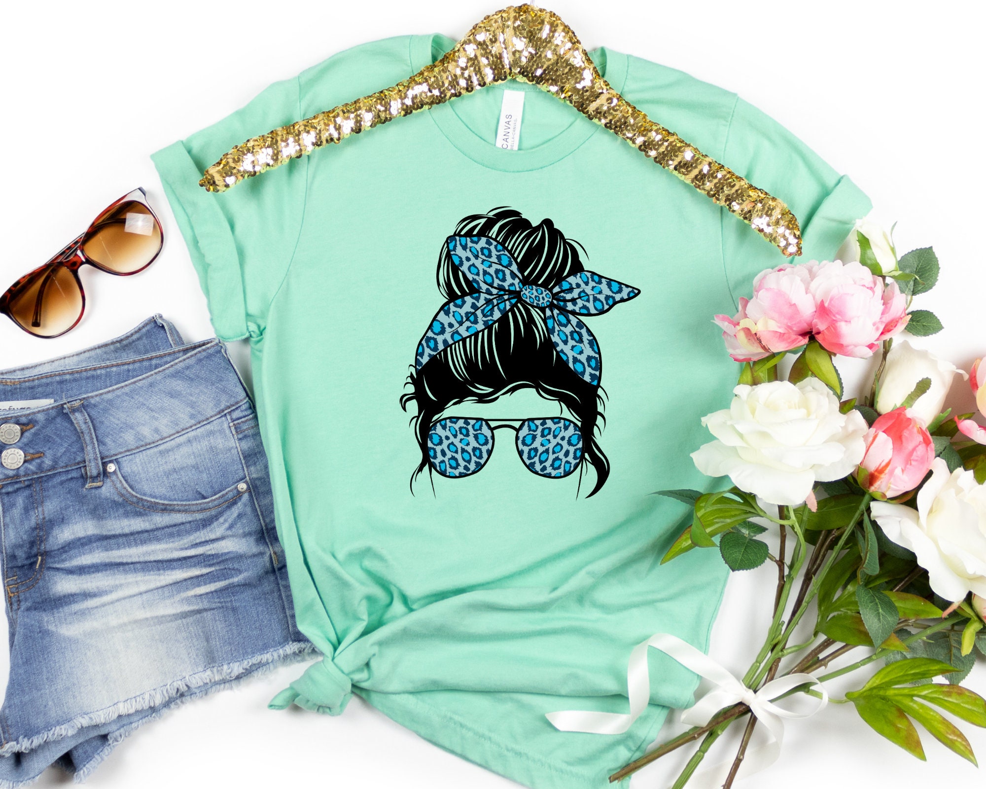 Mom Life Svg Messy Bun Svg Messy Bun Hair Svg Headband Moms - Etsy