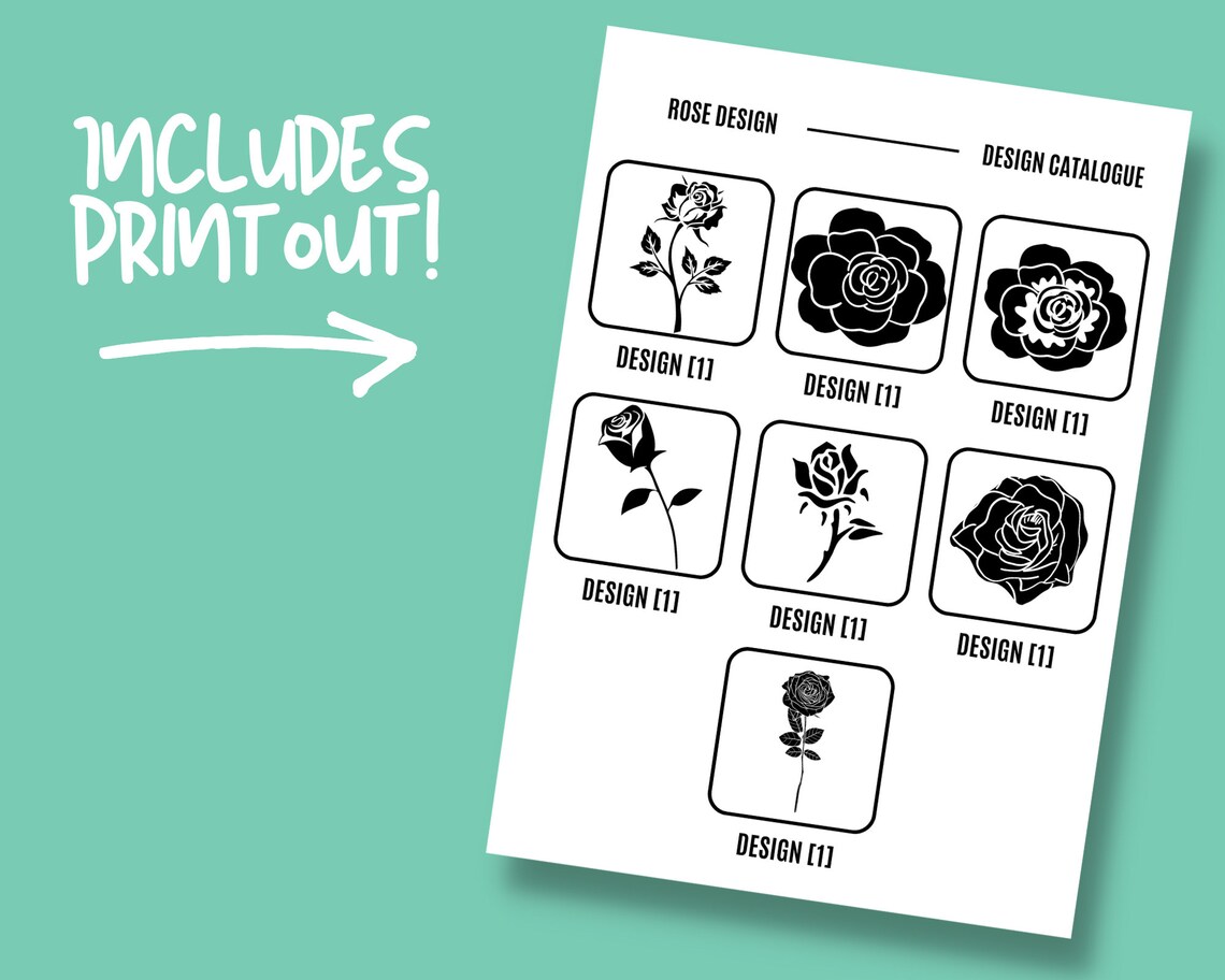 Rose Bundle SVG Rose Silhouette Rose Clipart Rose Vector - Etsy