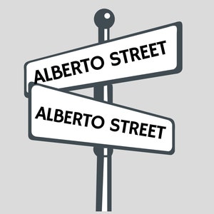 2 Street Sign Svg, Street Sign Cut File, Customizable Street Sign ...