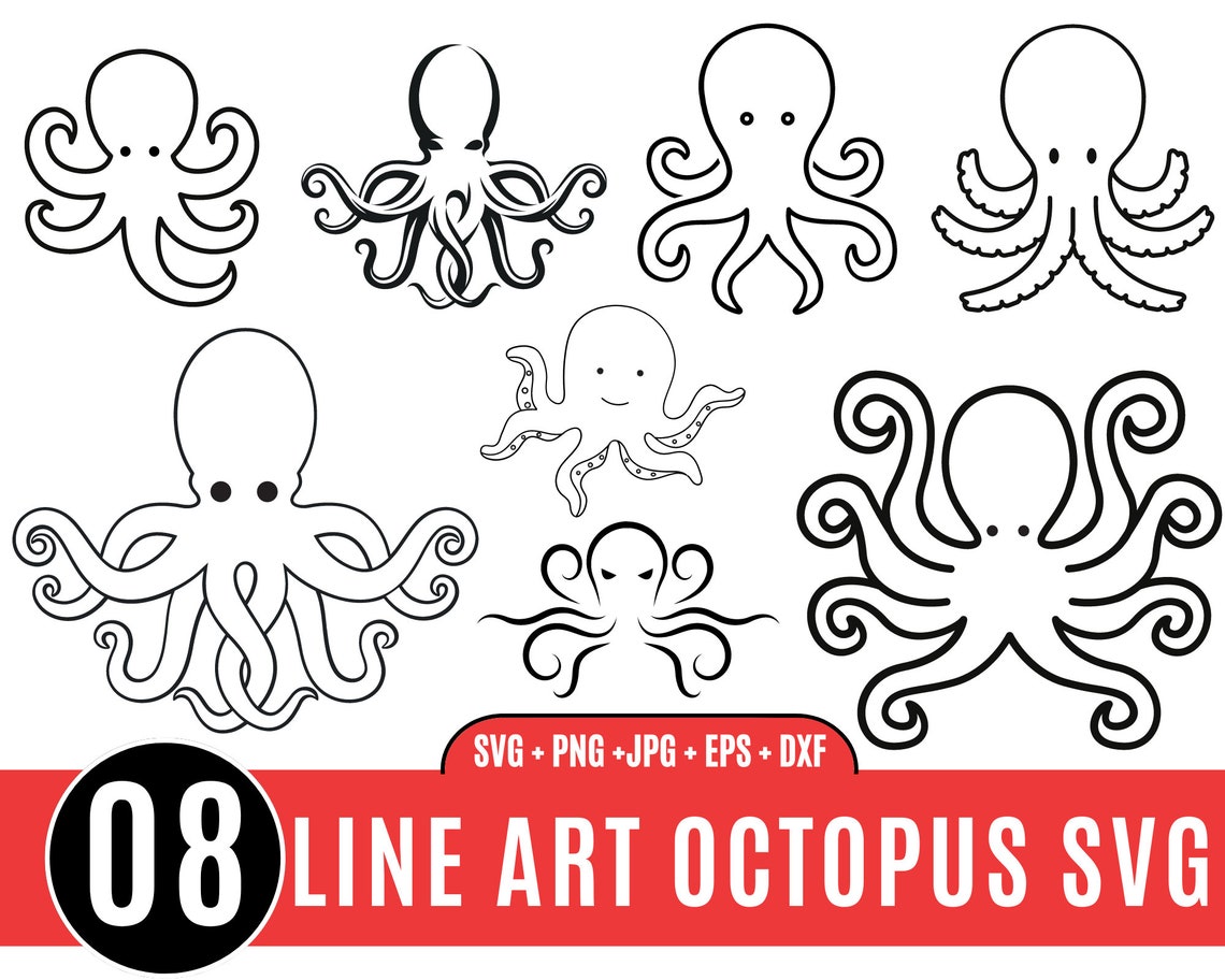 8OCTOPUS SVG BUNDLE Kraken SVG Octopus Legs Svg Tentacle - Etsy