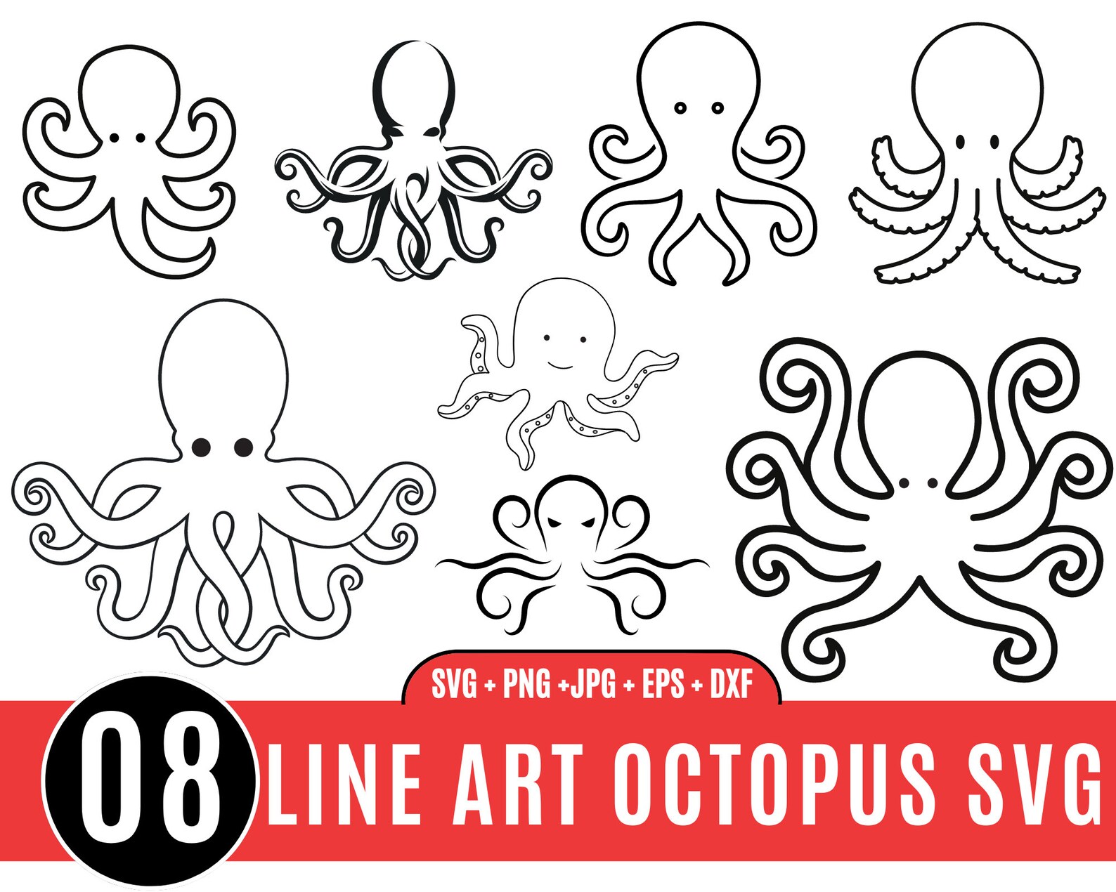 8OCTOPUS SVG BUNDLE Kraken SVG Octopus Legs Svg Tentacle - Etsy