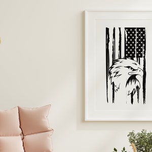 Distressed Eagle Svg, US Eagle Clipart, US Eagle Head Stencil, Bird Dxf ...