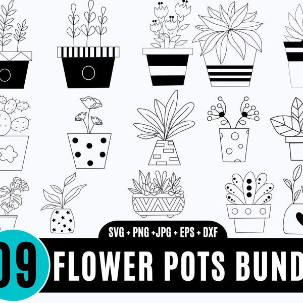 Flower Pot Card - Etsy