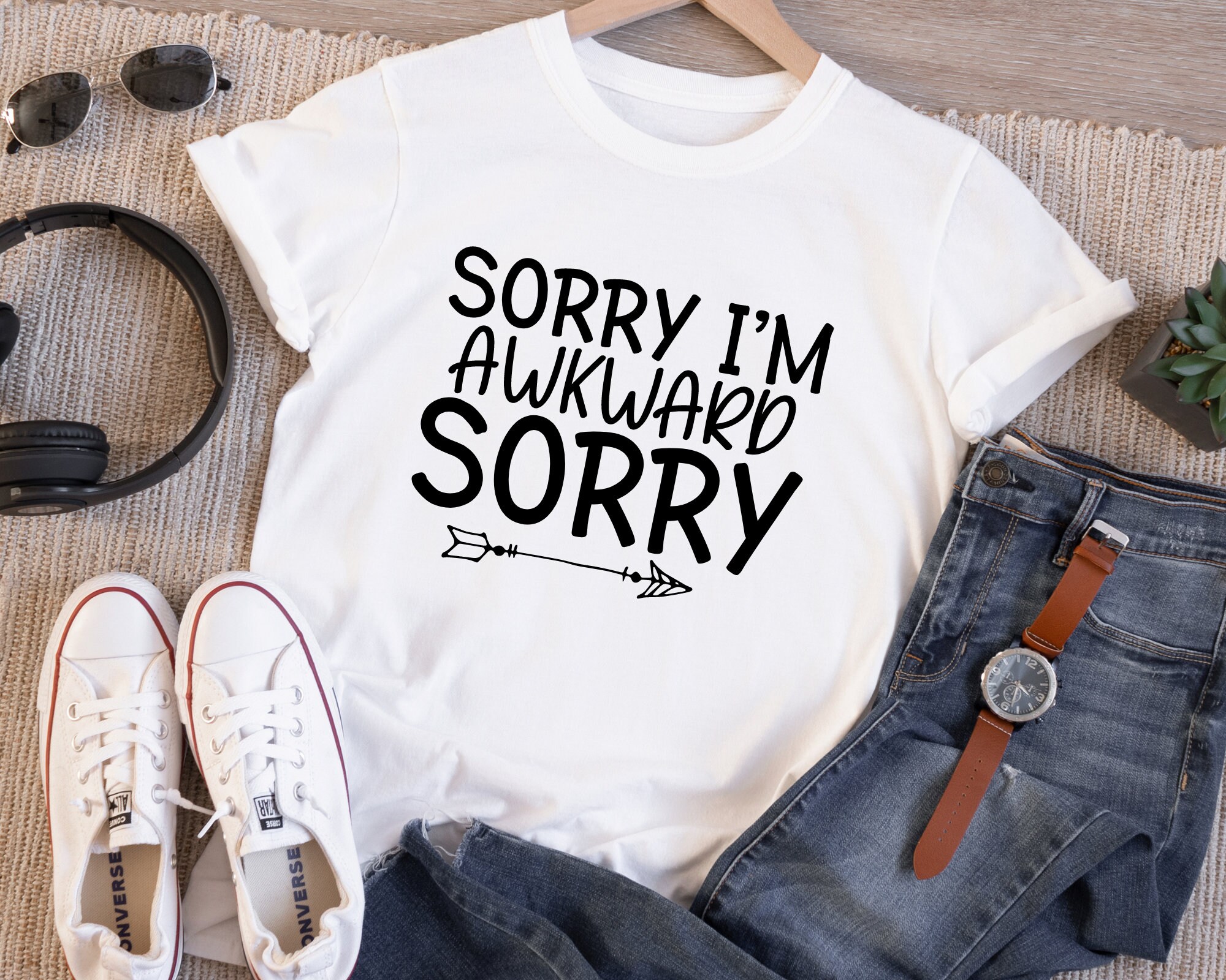 Sorry I'm Awkward Sorry Svg File Funny Quote Vector - Etsy