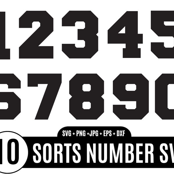 Layered Numbers Svg - Etsy