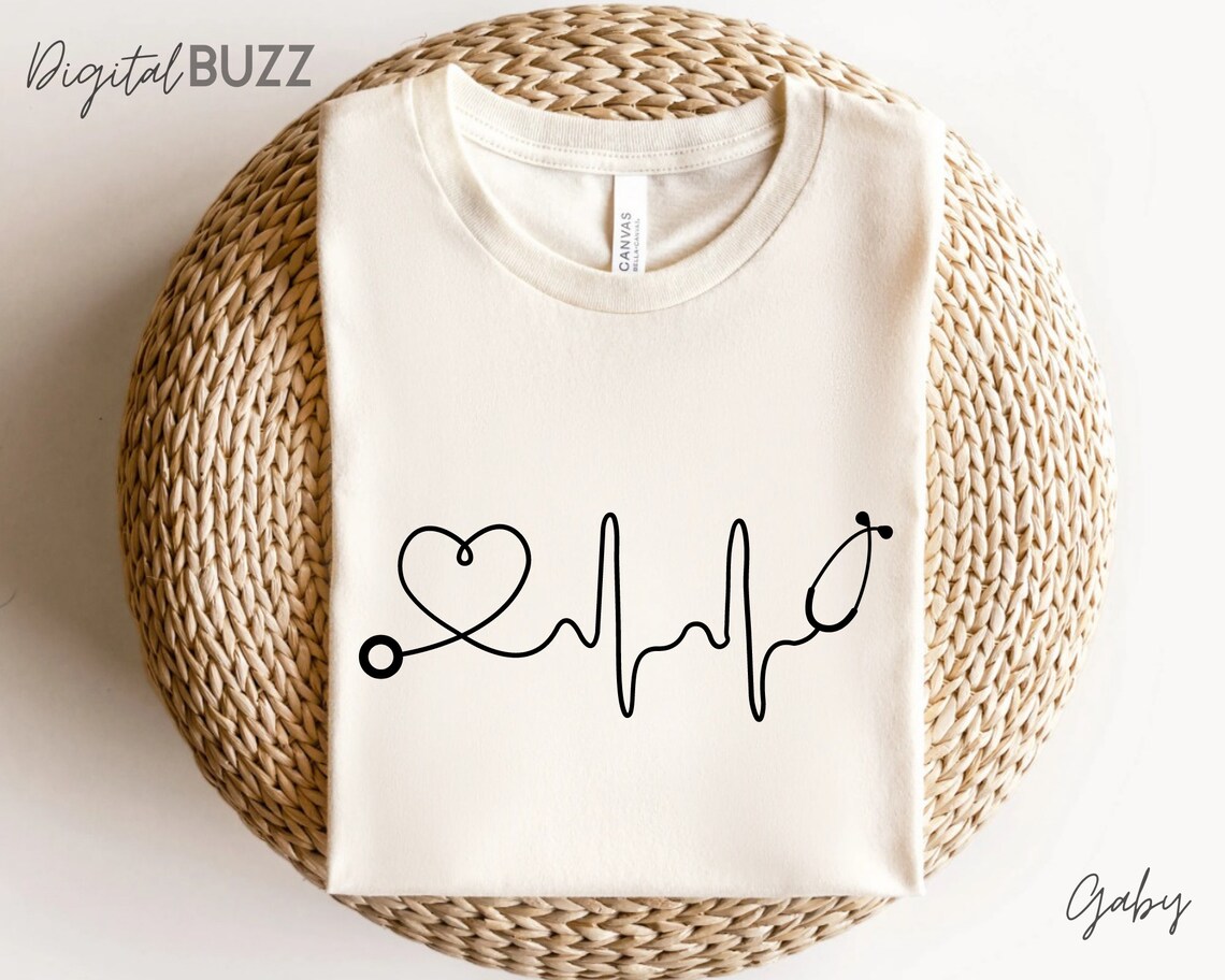 Heartbeat Nurse Svg Stethoscope Health Heart Nurse Heartbeat - Etsy