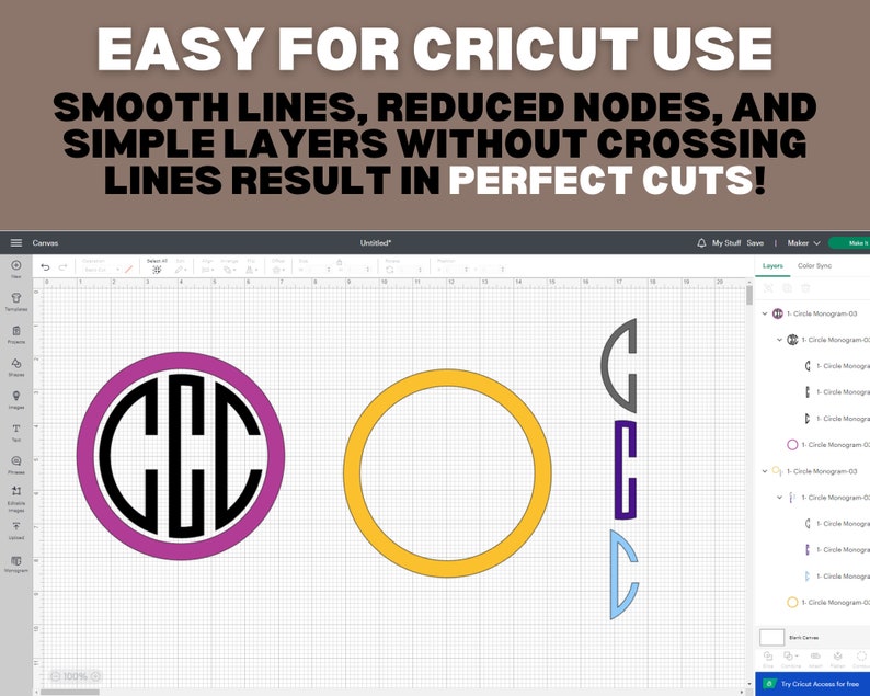 26 Font Monogram Svg Bundle Circle Monogram Font Svg - Etsy