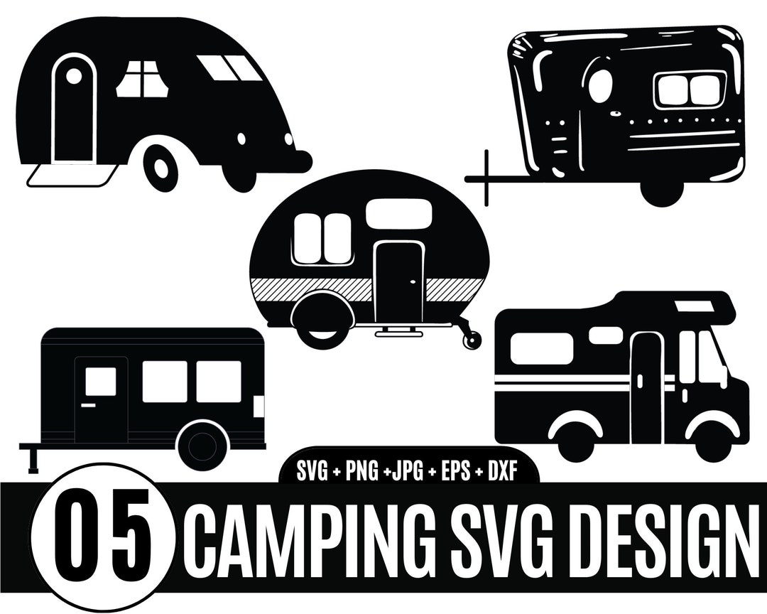 05 Camper SVG Bundle, Camping Svg, Camper Trailer Svg, Camper Van Svg ...