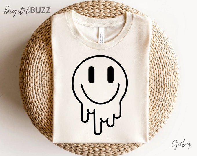Drippy Face Svg, Melting Smiley Face Svg, Smiley Face Svg, Vector Svg ...