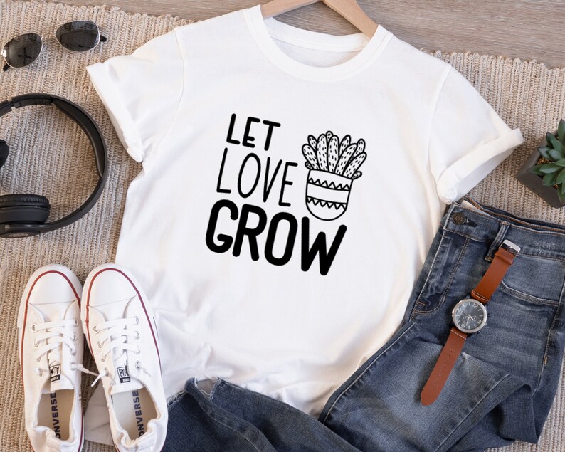 Let Love Grow Svg Plant Lover SVG Plant Svg Plant Quotes - Etsy