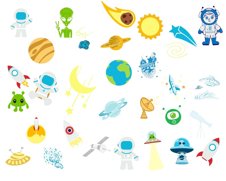 30 Space Element Bundle SVG Solar System Svg Spaceship Svg - Etsy