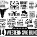 14 Western SVG Bundle, Western Sublimation Svg, Western Cowboy Png ...