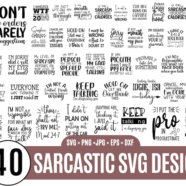 Womens Sarcastic Svg - Etsy