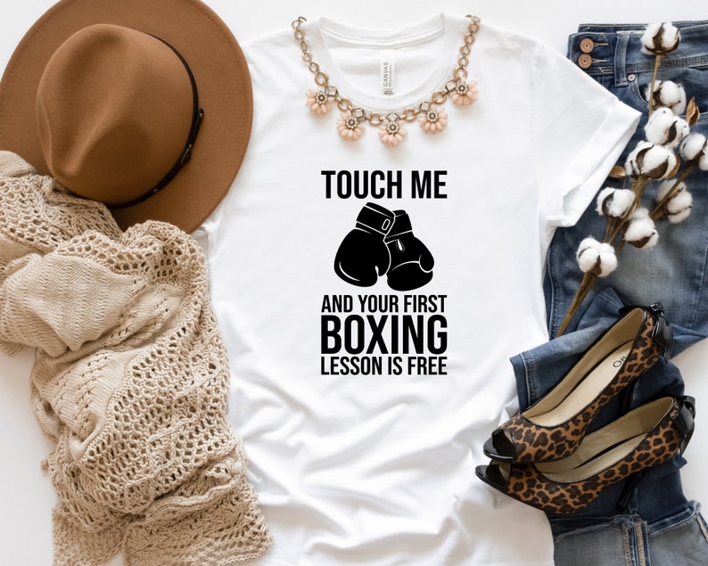 Touch Me And Your First Boxing Lesson Is Free Svg Boxing Etsy