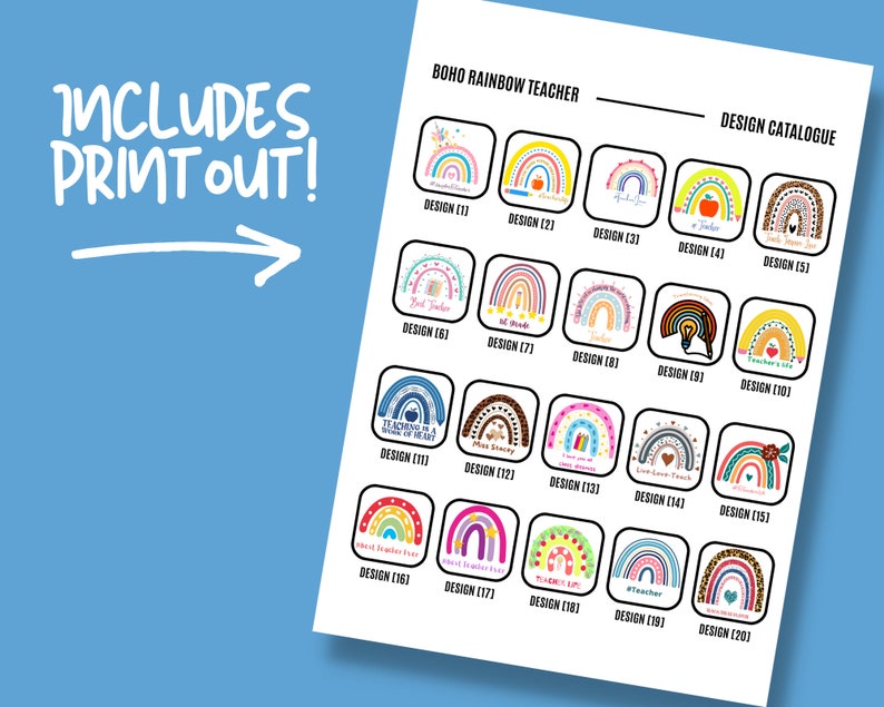 Boho Rainbow Teacher Svg Bundle Teacher Shirt Svg Teacher - Etsy