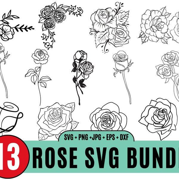 Roses Svg - Etsy