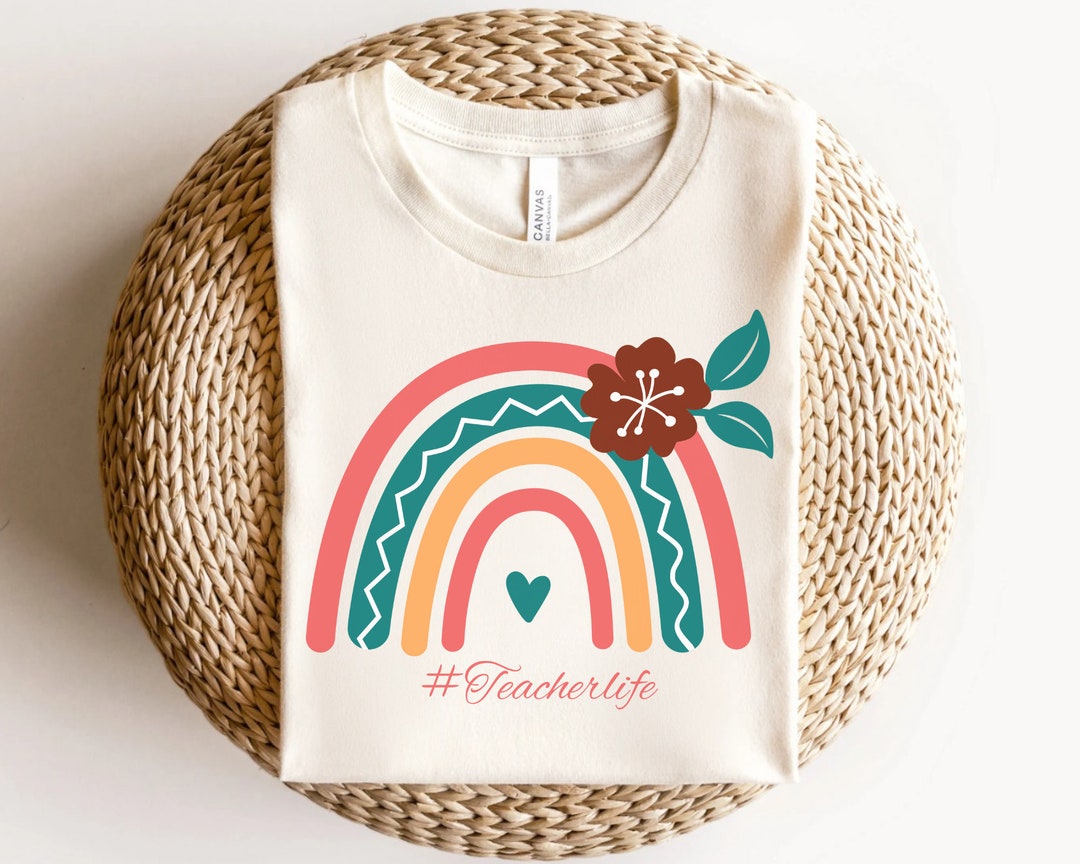 Boho Rainbow Teacher Svg, Teacher Life Svg, Teacher Appreciation Svg ...