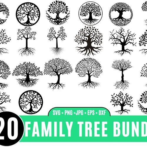 Tree Roots SVG File for Cricut Bundle Collection of Roots - Etsy