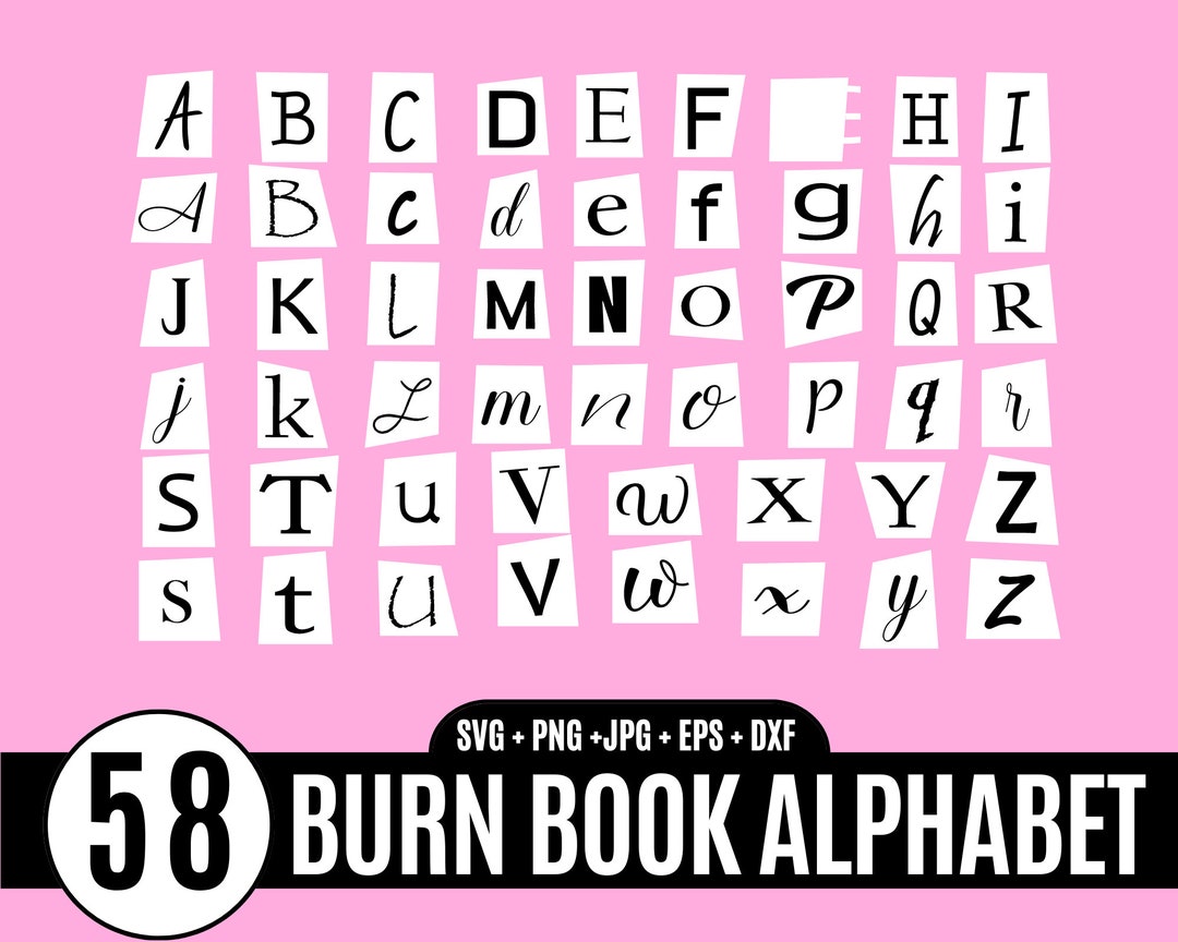 58 Burn Book Svg, Burn Book Font Svg, Burn Book Font for Cricut Svg ...