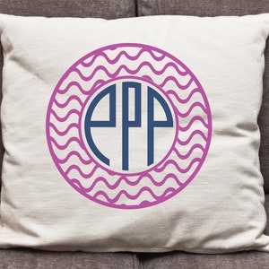 26 Font Monogram Svg Bundle, Circle Monogram Font Svg, Monogram Font Alphabet, Split Monogram ...