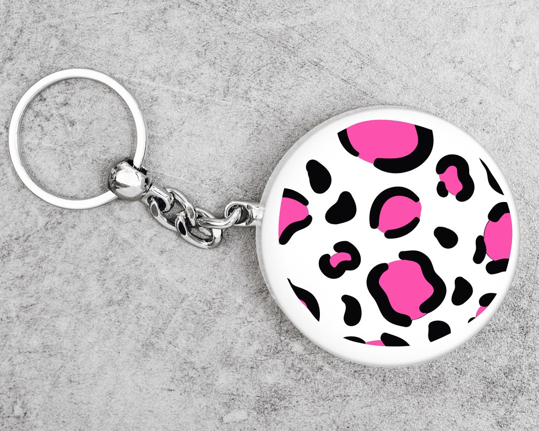 Cow Print Keychain Svg Round, Keychain Designs Svg, Keychain Svg, Key ...