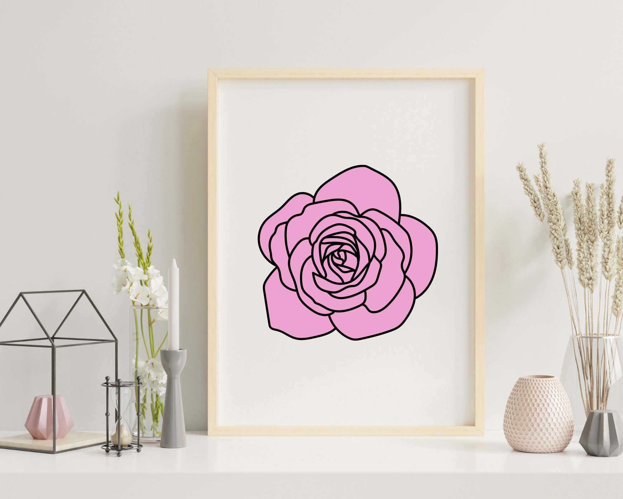 Rose Bundle SVG Rose Silhouette Rose Svg Cut File Rose Svg - Etsy