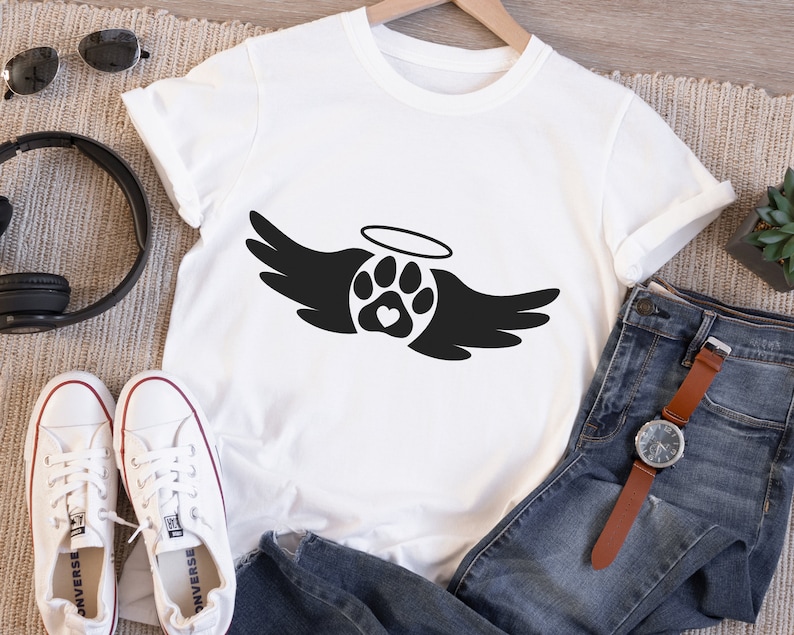 Dog Angel Wings Svg Dog Memorial Svg Dog Wings Svg - Etsy
