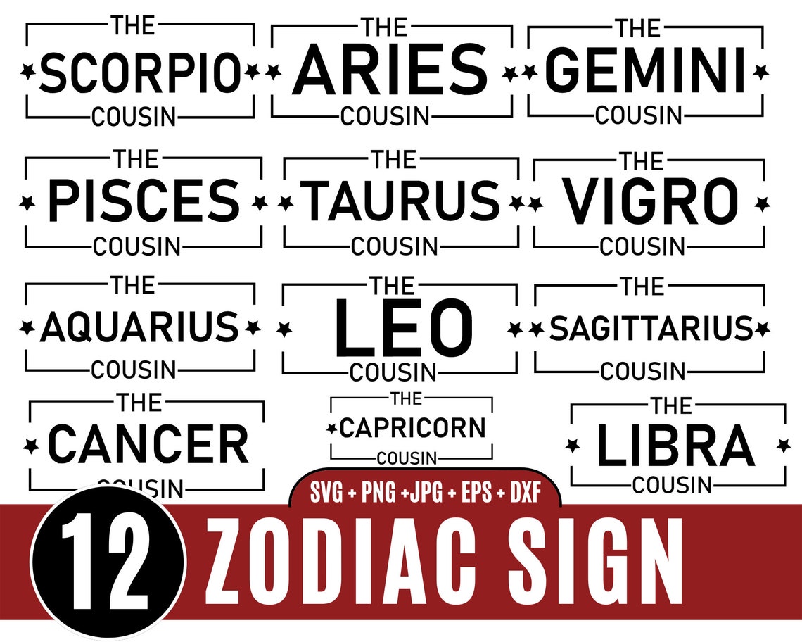 Zodiac Signs SVG Bundle Star Sign Svg Astrology Signs Svg - Etsy